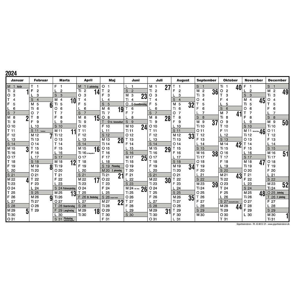 Kalender 2024 | Gigantkalenderen
